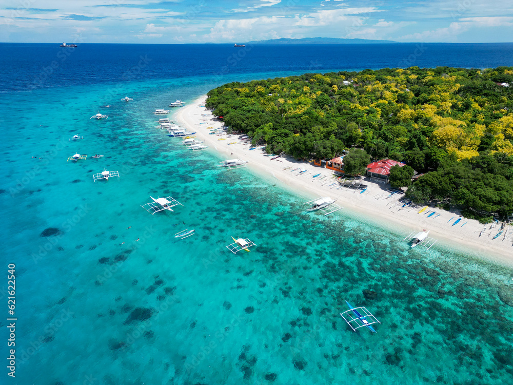 Beautiful beaches and hopping boats on Balikasak Island, Bohol ...