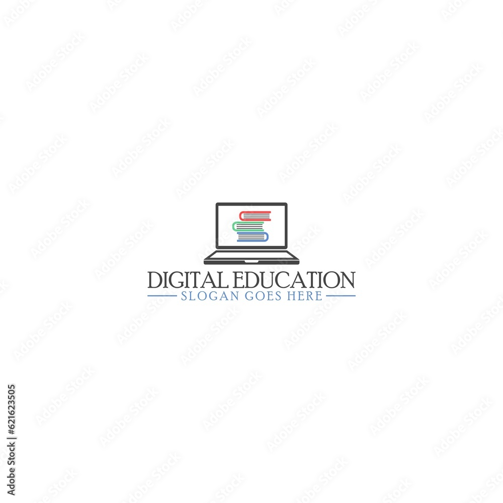 Digital education logo template. Logo education course isolated on ...