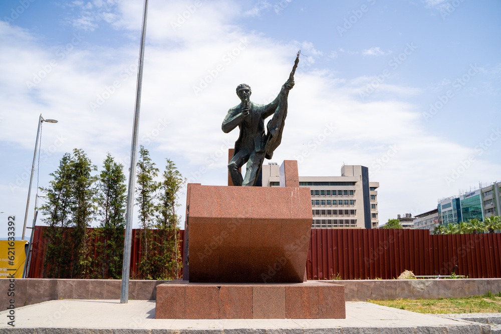Hasan Tahsin Monument view in Konak Square. Also known as The First ...