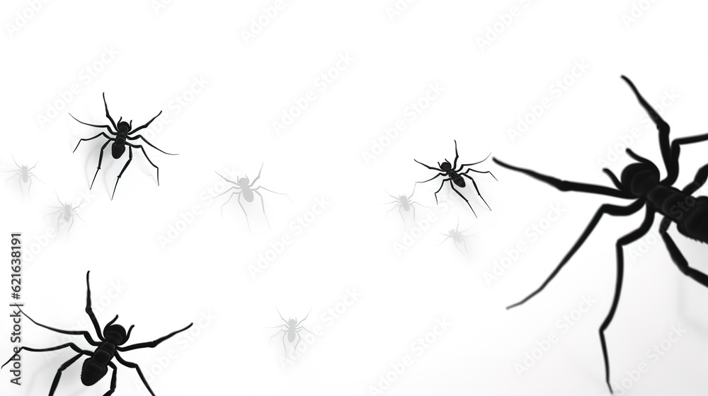 Different types of spiders, different sizes and shapes. Generative AI ...