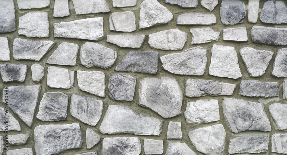 Foto de Stones Wall Texture, Abstract background. Grey granite wall ...