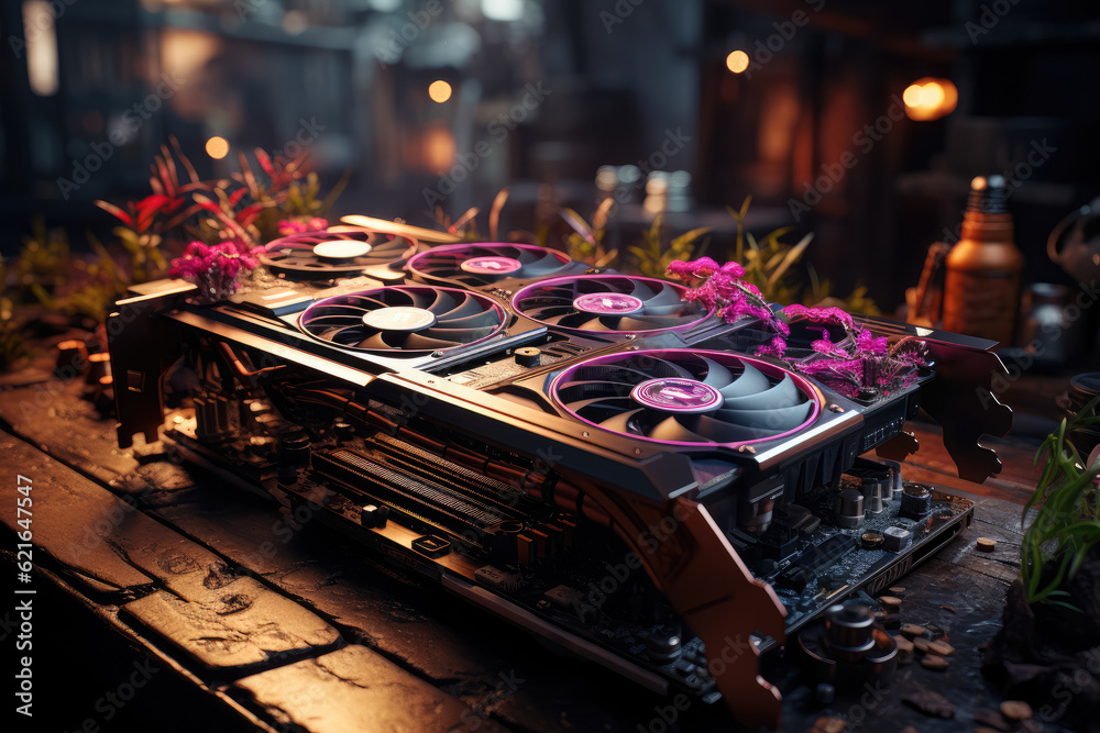 Presenting the concept of a modern high-end GPU (Graphics Processing ...