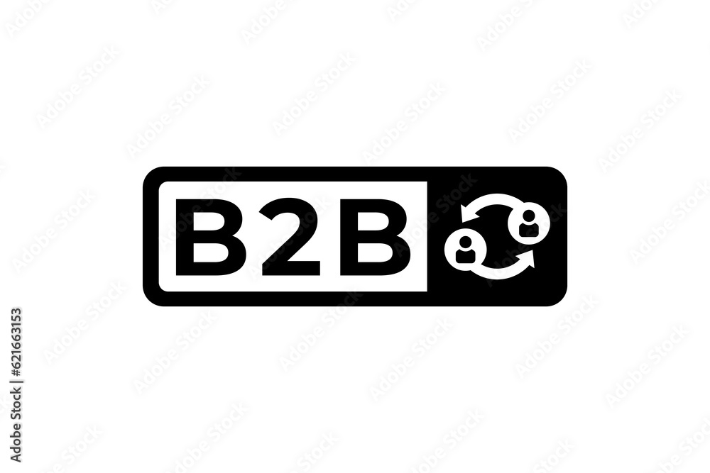 Best B2B label vector for the best business design element. B2B sign ...