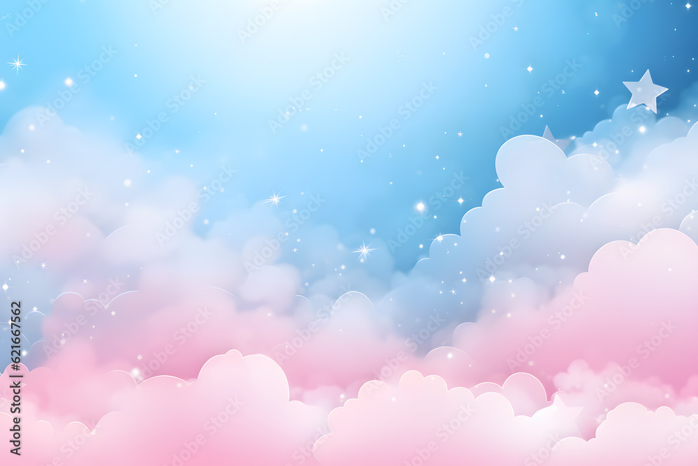 Abstract starlight and pink and purple clouds stardust, blink ...