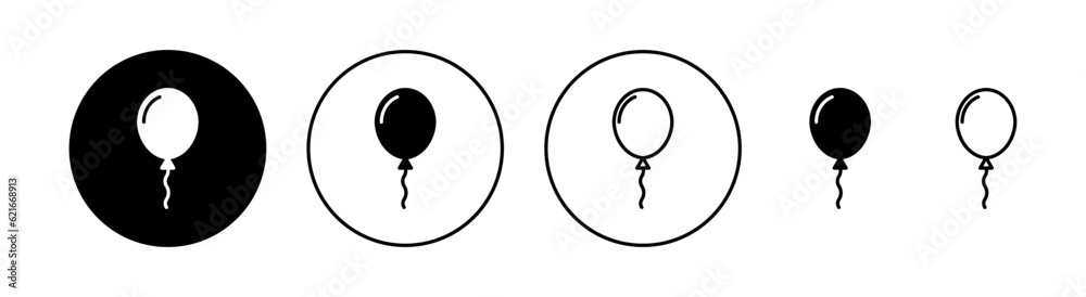 Balloon icon set for web and mobile app. Party balloon sign and symbol ...