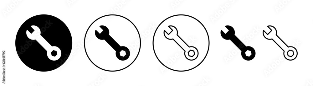 Wrench icon set for web and mobile app. repair icon. tools sign and ...