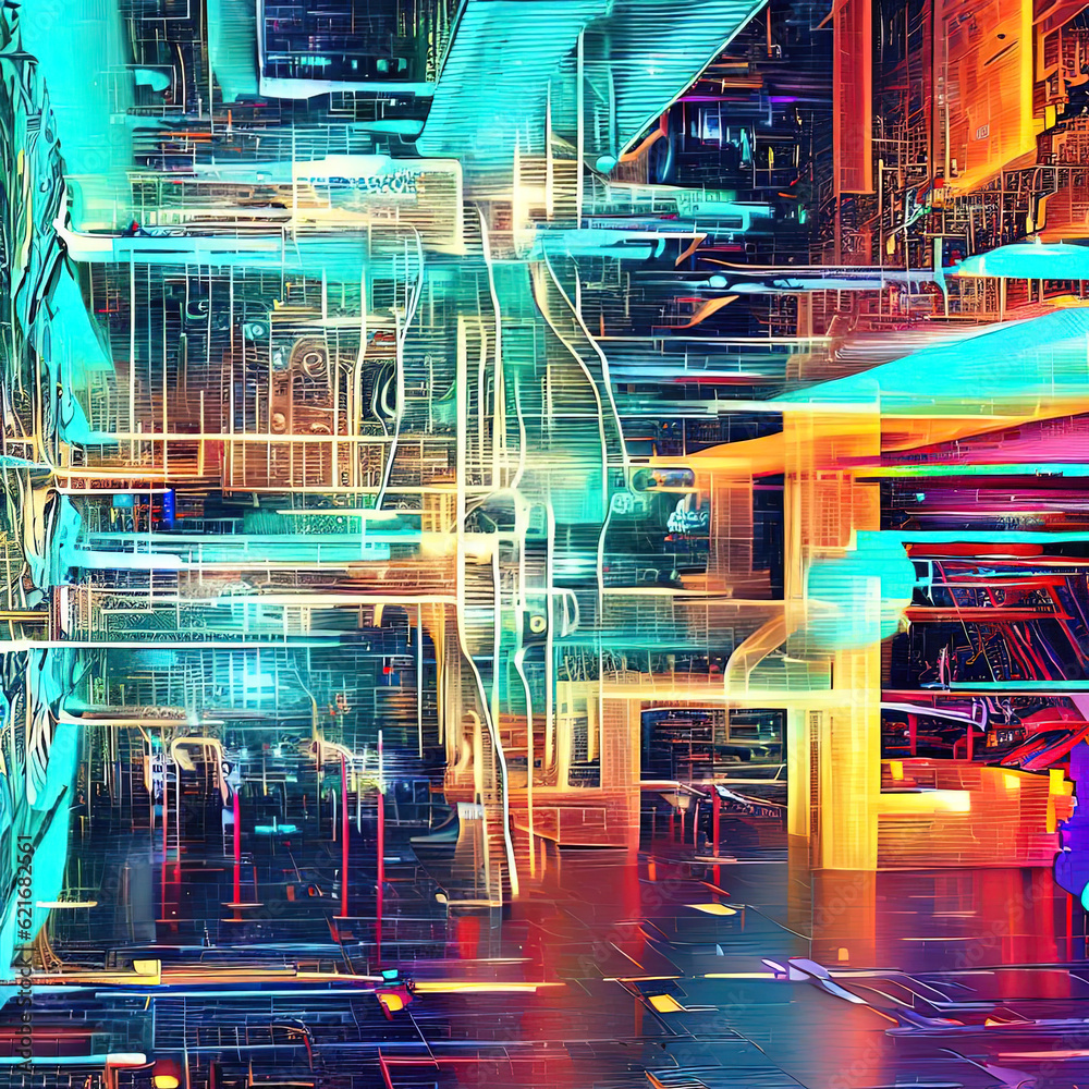 Futuristic data center room with rows of equipment interior with big ... Futuristic data center room with rows of equipment interior with big ...