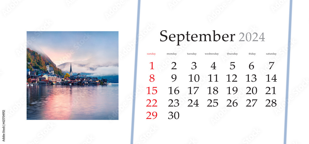 Fotografia do Stock: Set of horizontal flip calendars with amazing ...