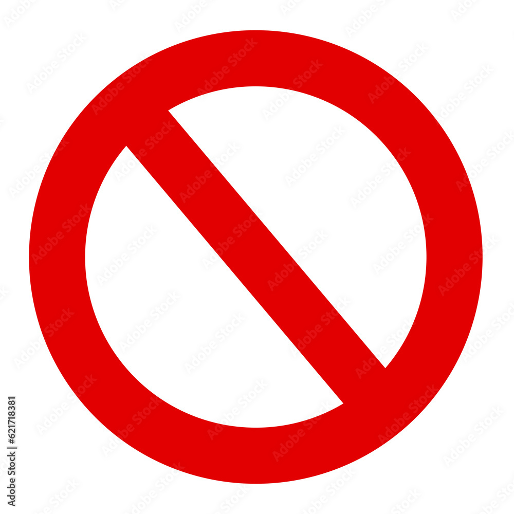 No sign, red warning and forbidden sign.do not enter or not allowed ...