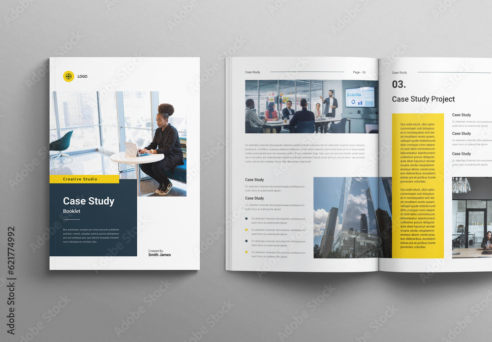 Case Study Booklet Template Stock Template | Adobe Stock