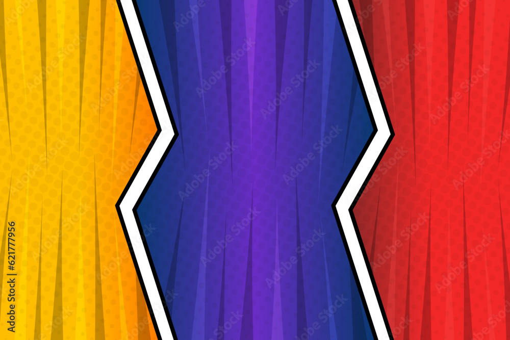 Blank frame vertical comic book page background with dotted Stock ...