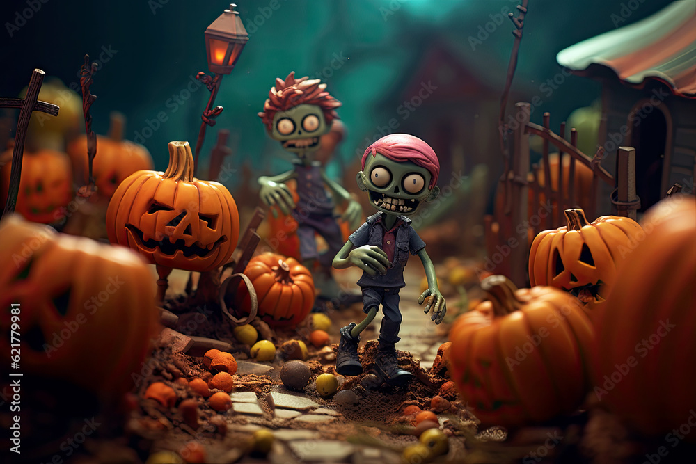 Zombies resurrected from the graveyard, Generative AI Stock ...