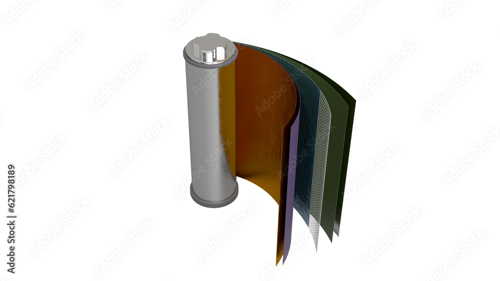 Structure of Tesla's lithium ion battery Stock Illustration | Adobe Stock