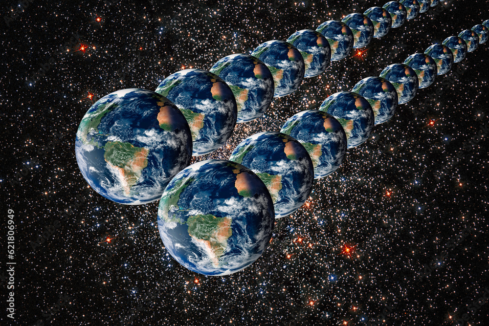 Parallel universe science theory Stock Illustration | Adobe Stock