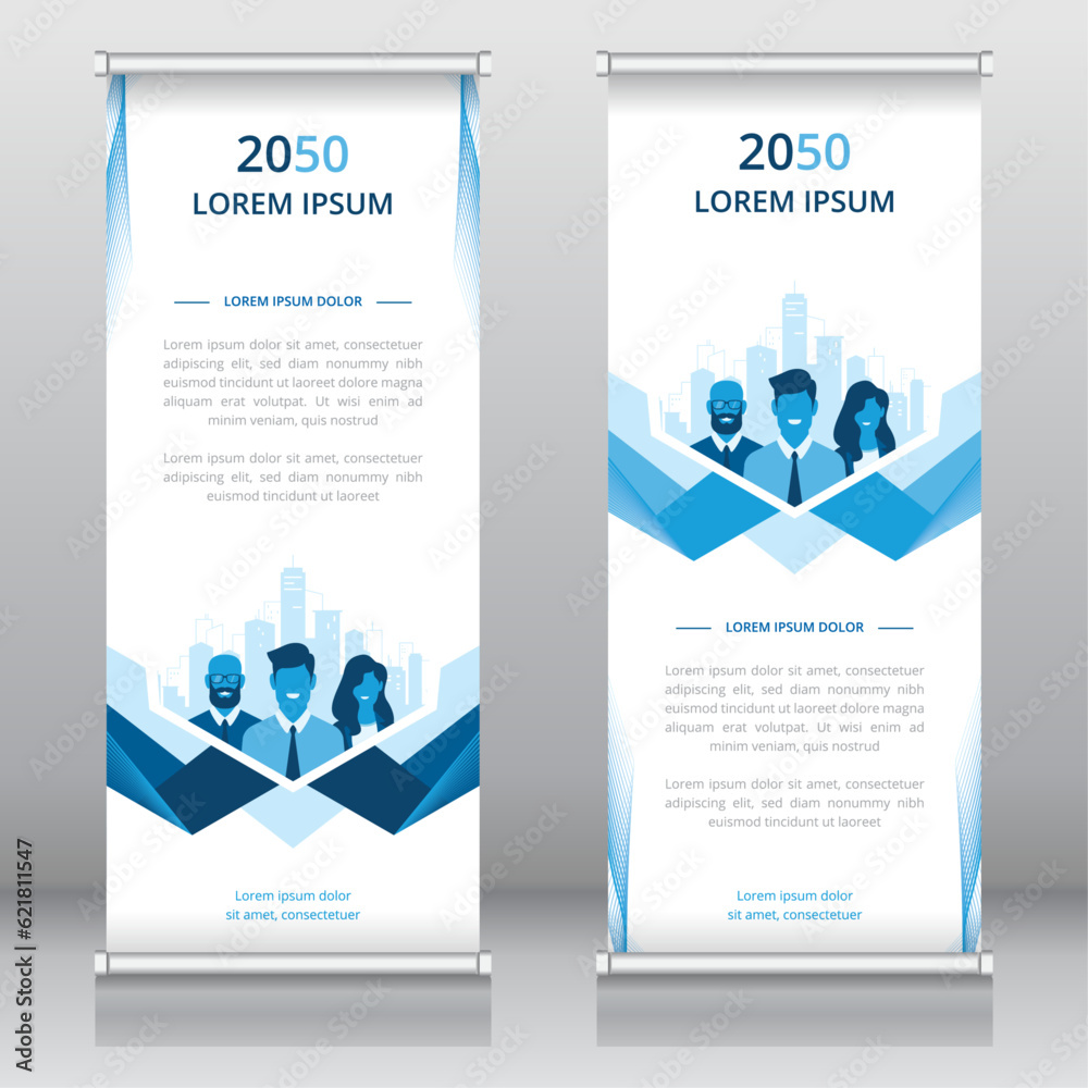 Professional roll up banner or retractable banner template with ...