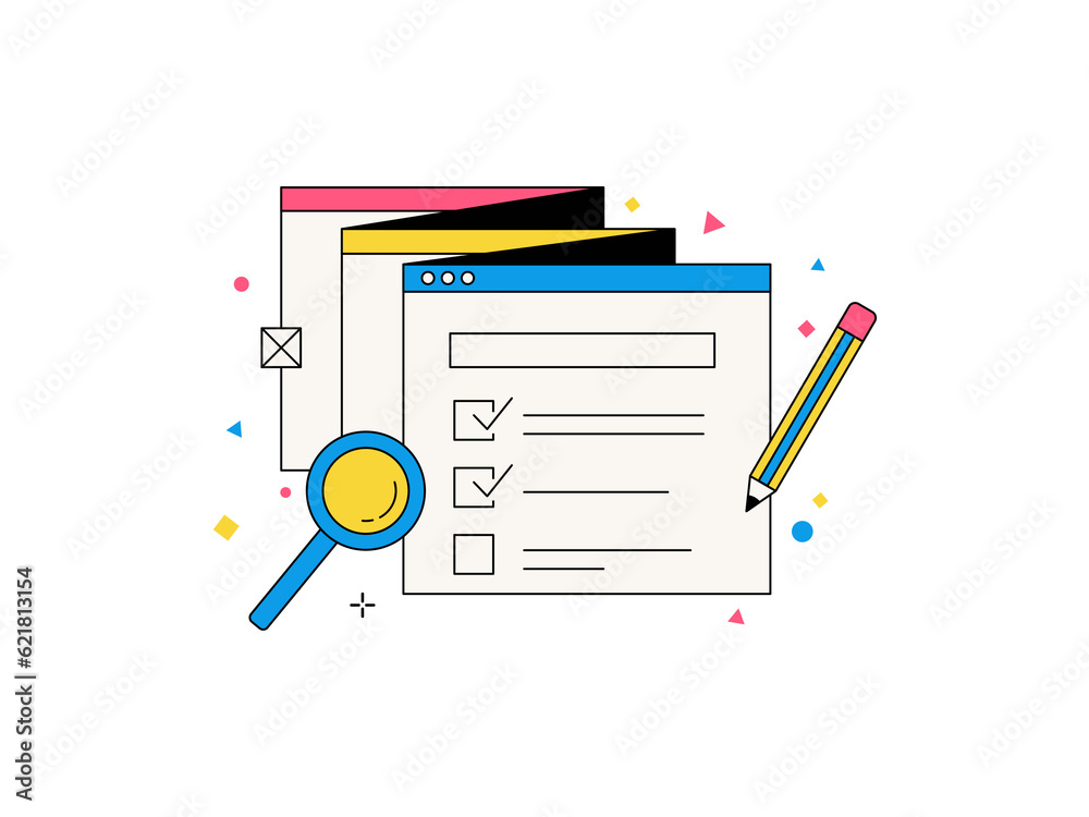 UI UX Illustration Design User Interface Experience Wireframe Layouting ...