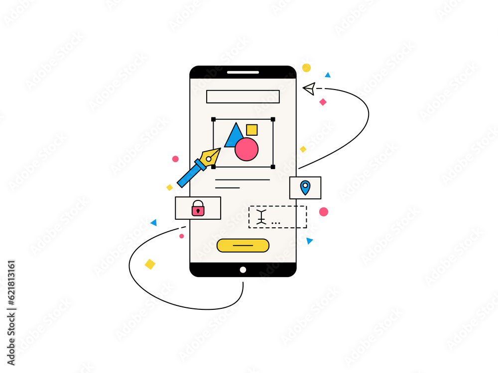 UI UX Illustration Design User Interface Experience Wireframe Layouting ...