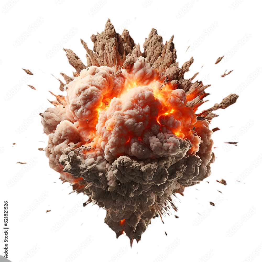 Explosion Isolated With Background PNG.Generated with AI Stock ...
