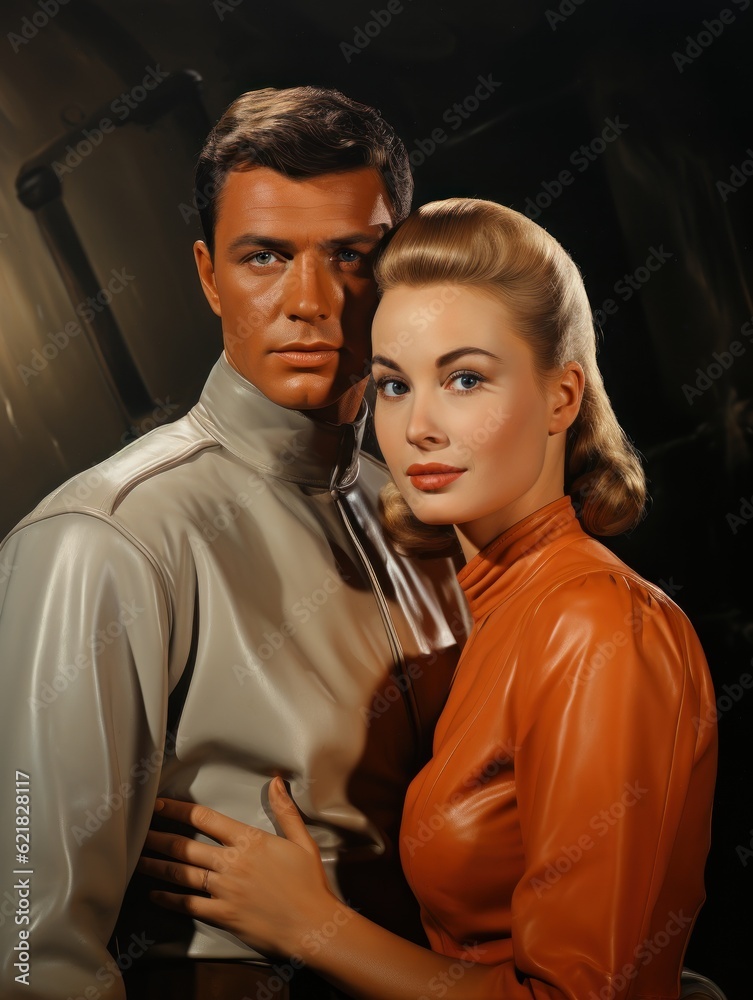 Retro-Futuristic Visions: Sci-Fi Art in 50s Style with a Futuristic ...