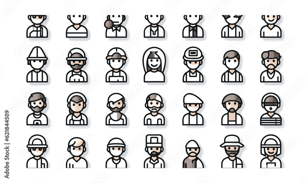 Line symbols about symbol callings. Parts of the interface. Icon of a ...