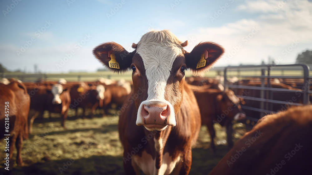 Prime Beef Cattle Farm. Producing Premium Beef and Cattle. Generative ...