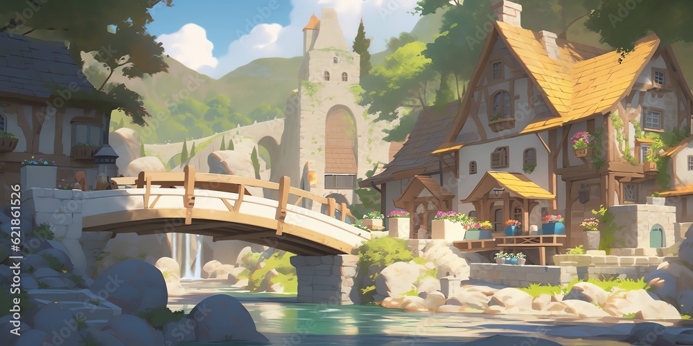 Embark on a visual feast as you explore a fantasy anime depiction of a ...