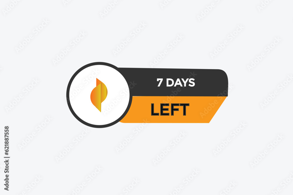 7days, left countdown to go one time template,7 day countdown left ...
