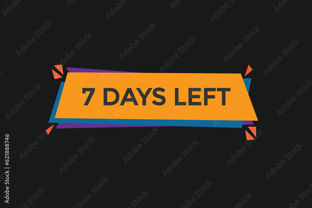 7days, left countdown to go one time template,7 day countdown left ...