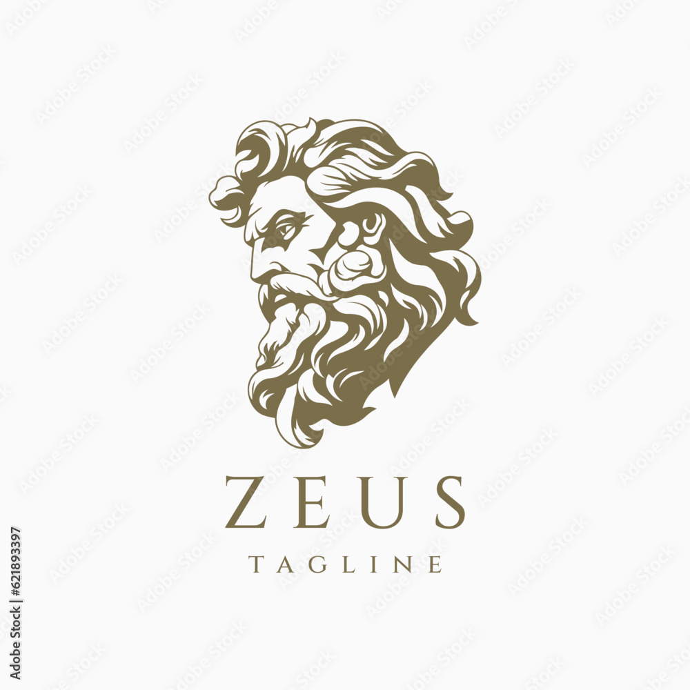 Zeus logo design vector illustration Stock Vector | Adobe Stock