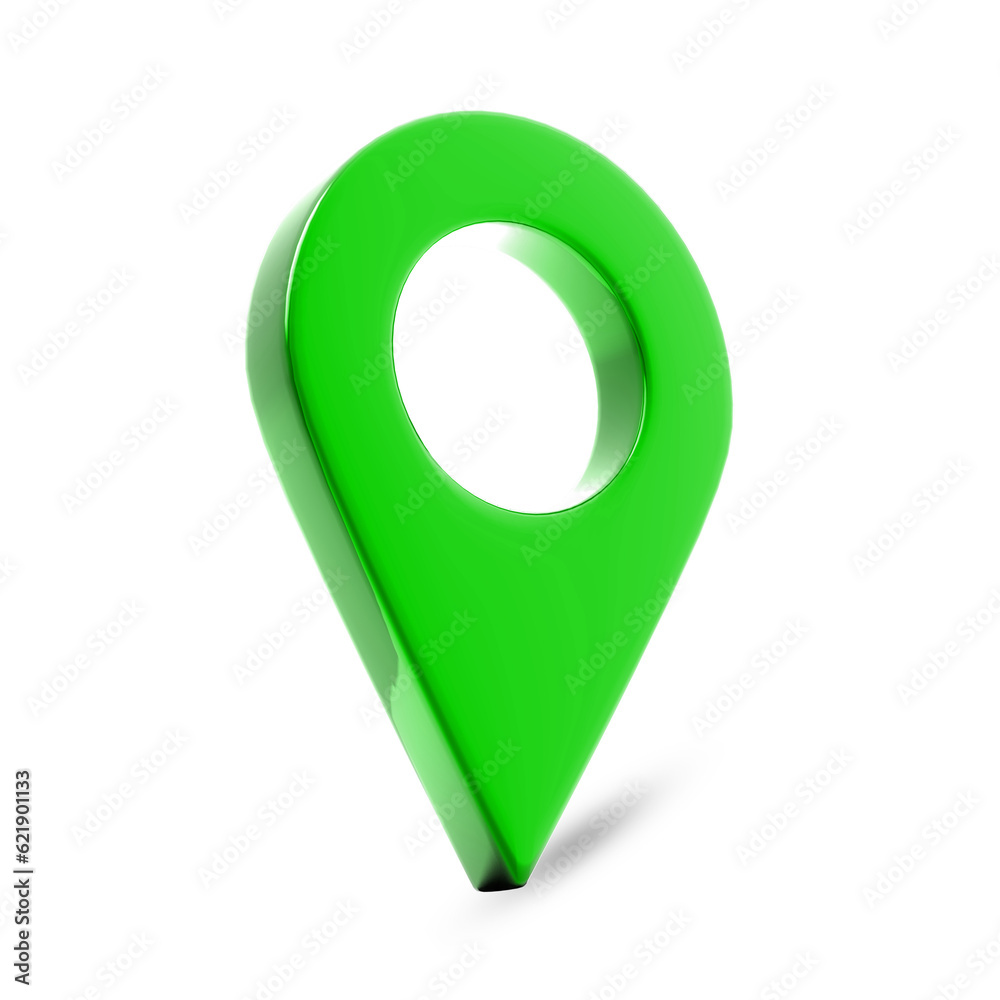 3d rendered green map icon on transparent background Stock-Illustration ...