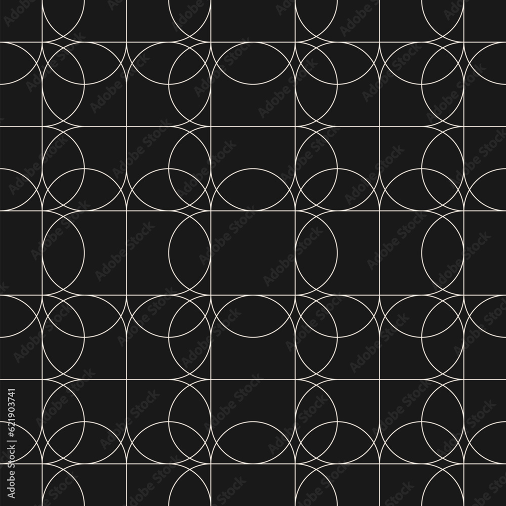 Vector geometric linear pattern. Art deco style background with thin ...