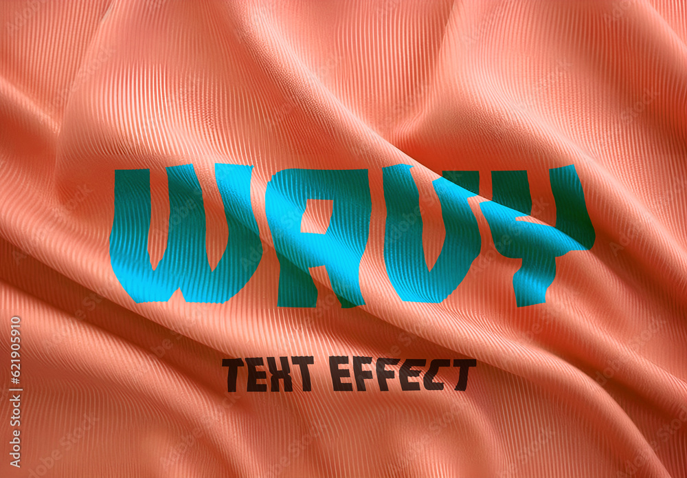 Wavy Text Effect Stock Template | Adobe Stock
