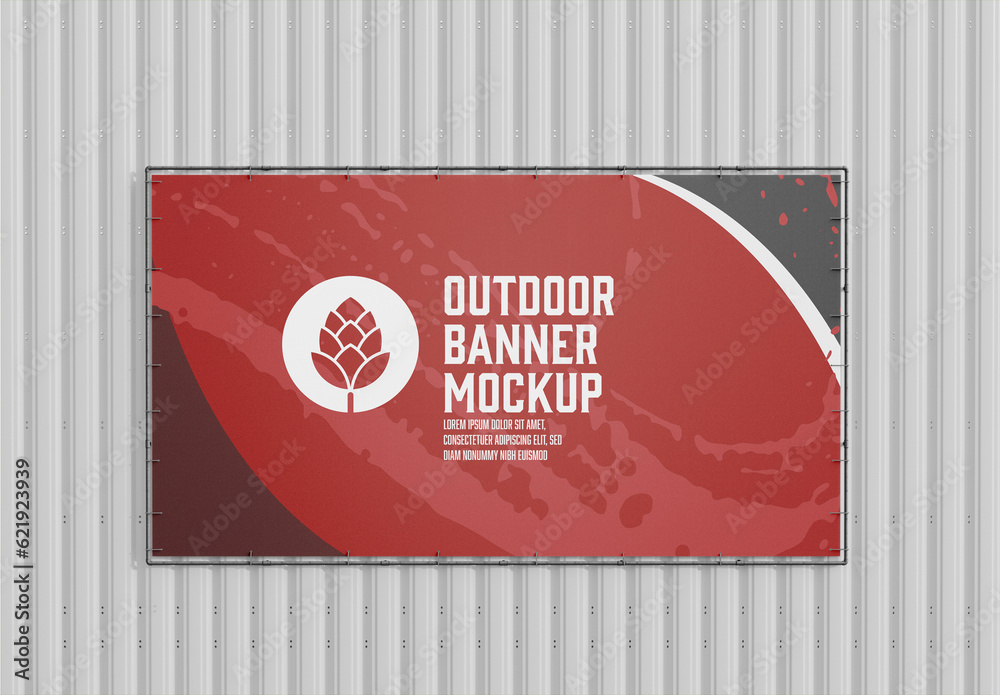 Wall Banner Mockup Stock Template | Adobe Stock
