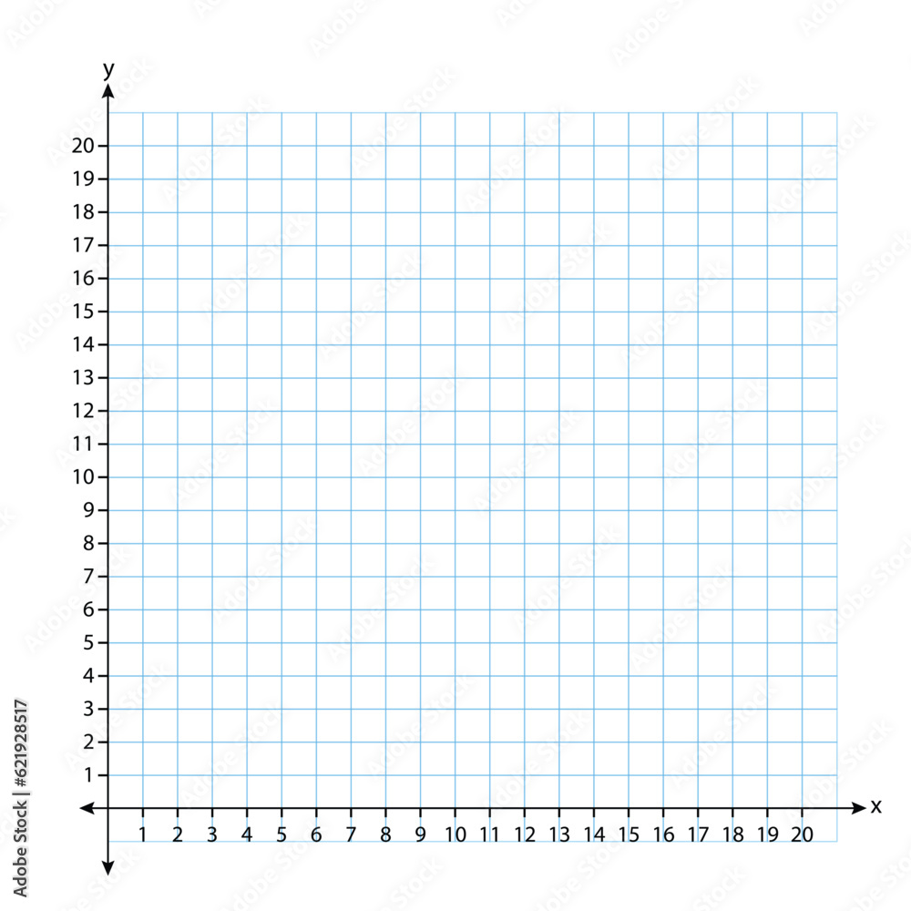 Graph - The square coordinate system in two dimensions with on white ...