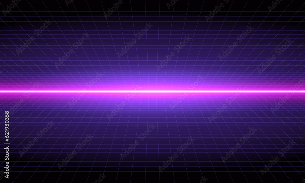 80s Retro Sci-Fi Background Futuristic Grid landscape. Digital cyber ...
