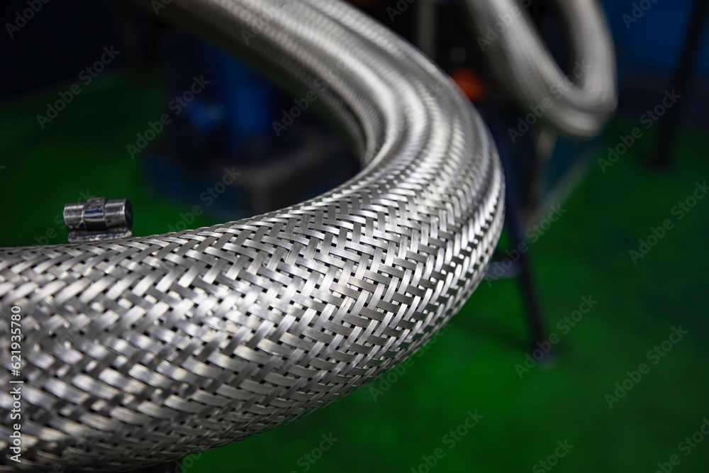 A flexible stainless steel pipe flange valve tank was installed with ...