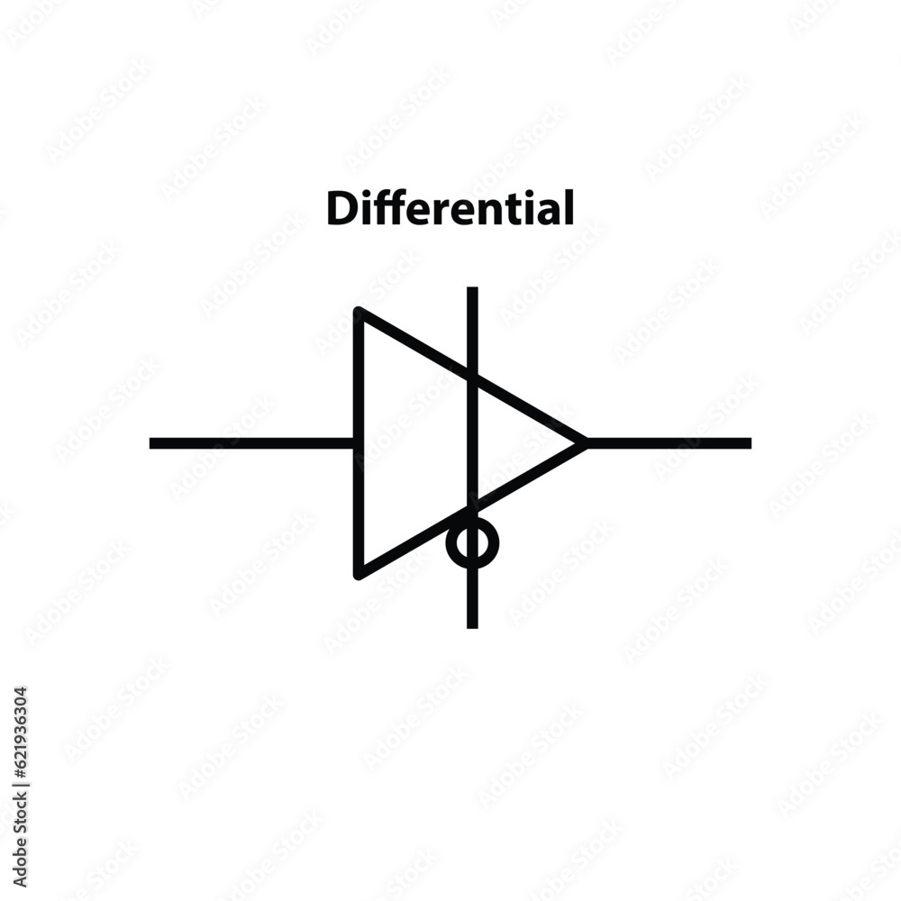 Differential. electronic symbol. Illustration of basic circuit symbols ...