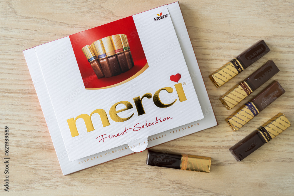 Foto de Merci chocolate candy bars, by German company August Storck ...