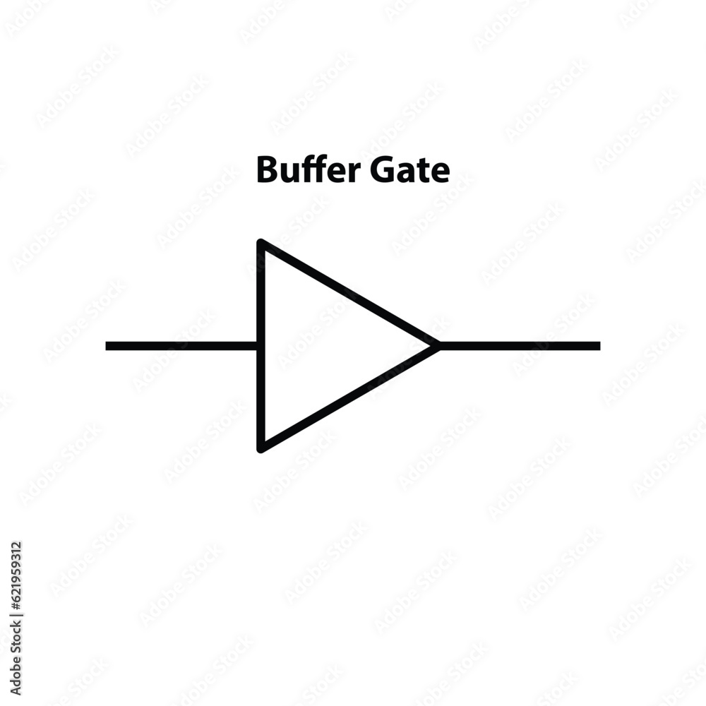 Buffer Gate. electronic symbol of illustration of basic circuit symbols ... Buffer Gate. electronic symbol of illustration of basic circuit symbols ...
