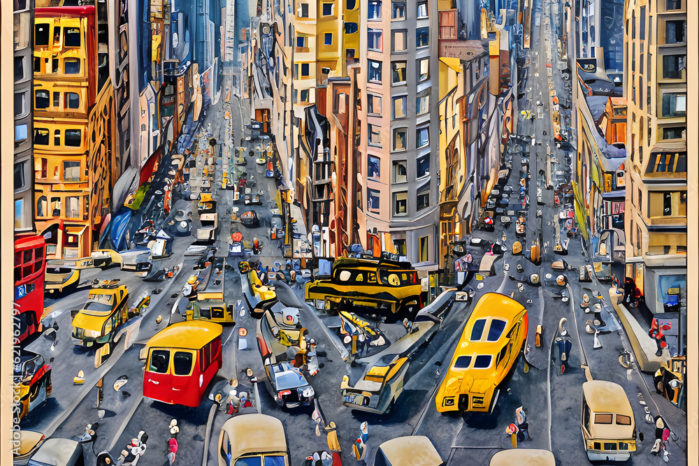 a busy Monday morning street The busiest and most hectic day of the ...