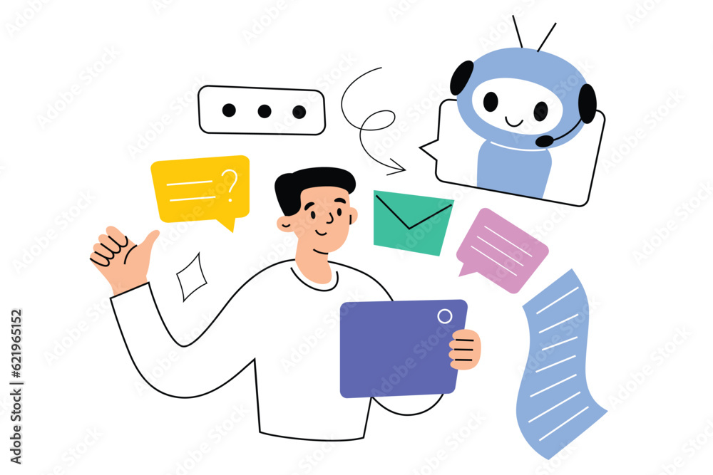 AI generates texts, articles, robot helps person write emails and ...