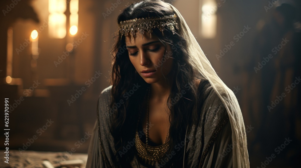 Queen Esther Hadassa wife of the Persian king Ahasuerus Xerxes I ...