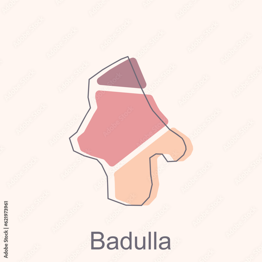 vector file map of Badulla, Geometric Map of Sri Lanka Region Vector ...