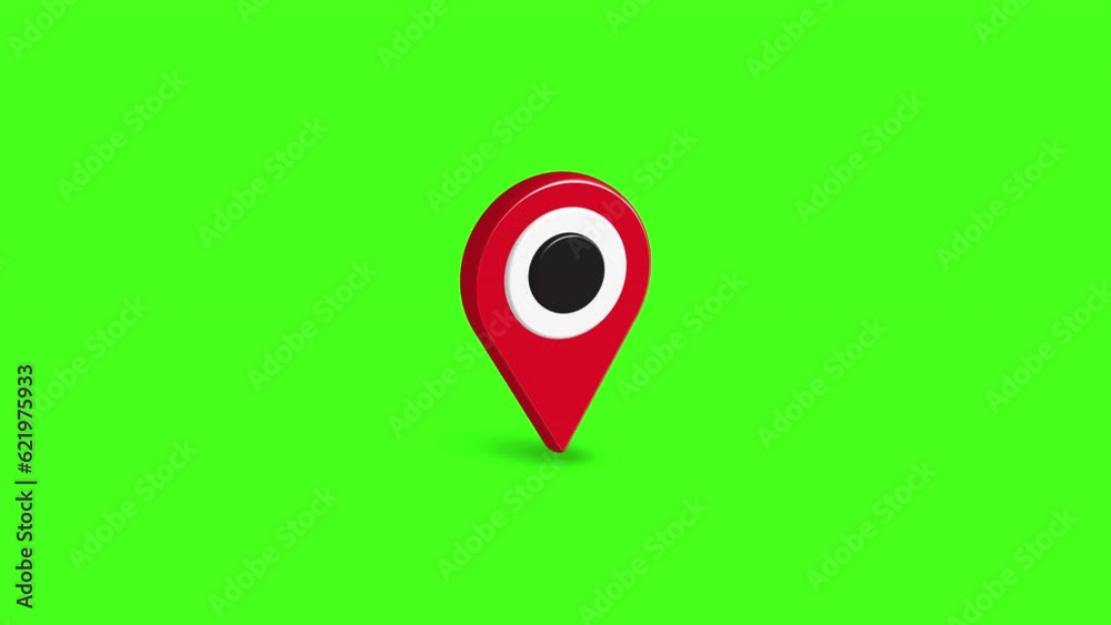 3D red map pointer animated video. The animation template is versatile ...