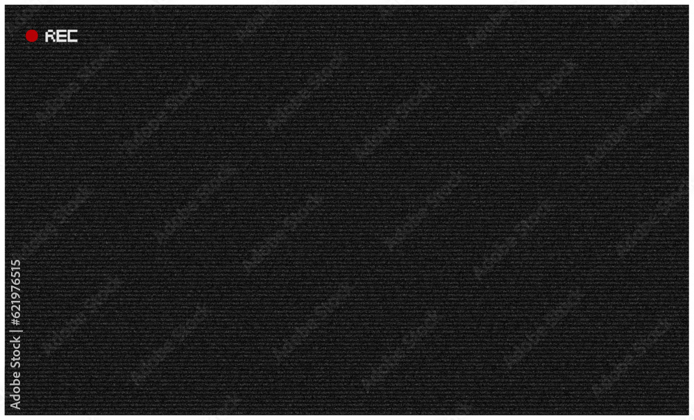 Retro CCTV or VHS video white noise background texture with red ...