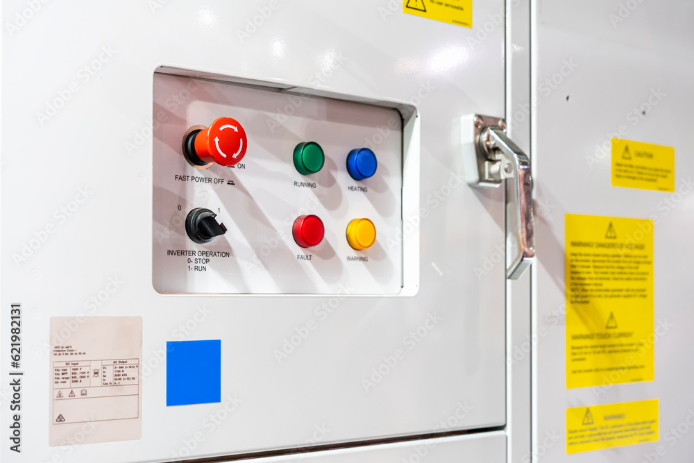 emergency switch and selector switch with color status lamp signal on ...