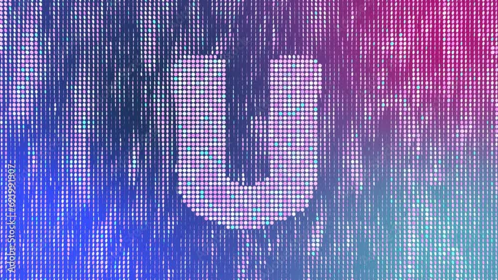 English Alphabet Characters and Letters reveal in a Glittery Circular ...