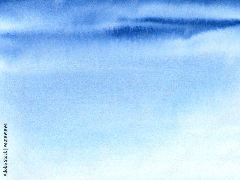 Abstract creative blue watercolor background. Seascape. Seabed ocean ...