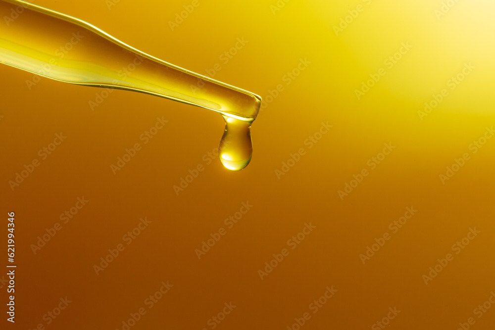 Yellow science test tube,Dropping yellow chemical liquid or essential ...