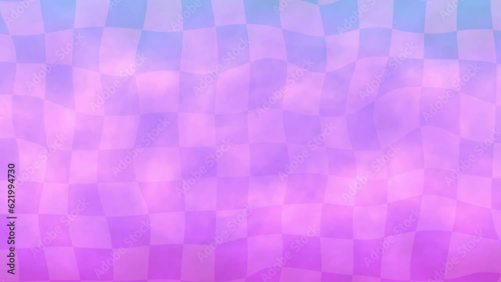 Retro animated background with black and white checkered floor ...